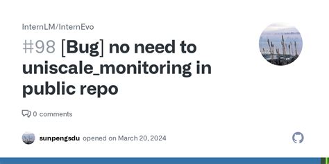 Bug No Need To Uniscale Monitoring In Public Repo Issue Internlm Internevo Github