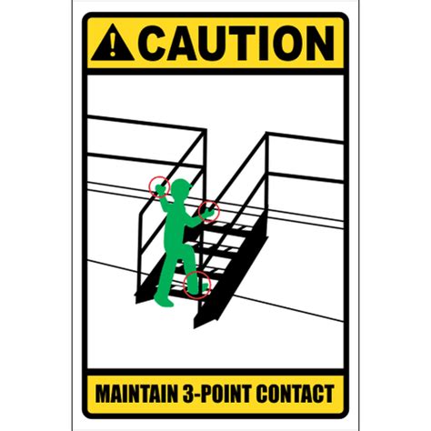 3 Point Contact Sign Health And Safety Shopping