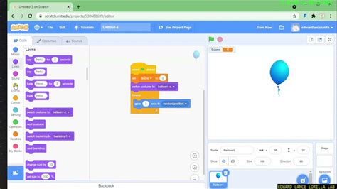 【scratch】popping Balloons Game Youtube