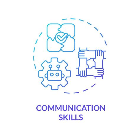 2d Gradient Communication Skills Icon Isolated Vector Ai Engineer Creative Thin Line