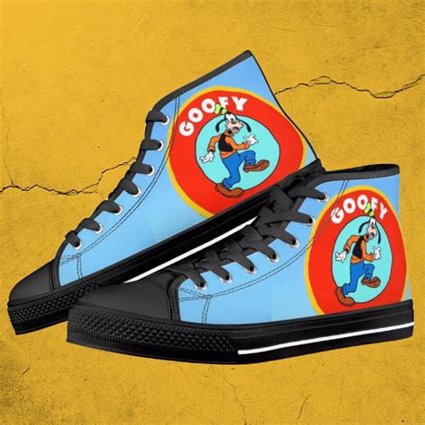 Goofy Shoes Mickey Mouse High Tops Disney Sneakers Etsy