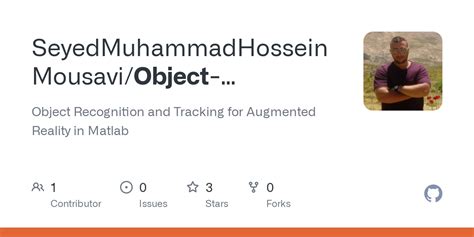 Github Seyedmuhammadhosseinmousavi Object Recognition And Tracking For Augmented Reality In