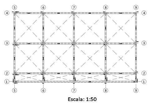 Office Structure Project Of Beam With Plan Of Column Dwg File Cadbull