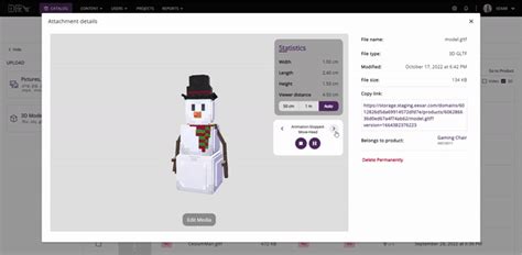 D Models Animations Support GLTF GLB Only EEXAR