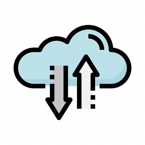 Cloud Service Traffic Digital File Server Transfer Icon
