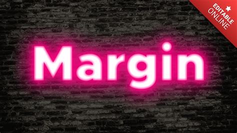 Margin Glow Pink Text Effect Generator