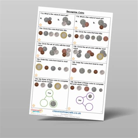 Year 1 Recognise Coins Varied Fluency Resource Classroom Secrets