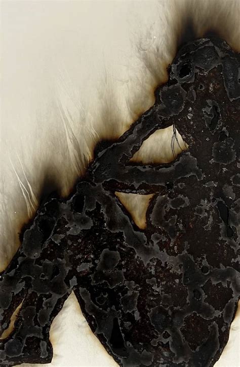 Modernist Nude Burned Figural Abstract Of A Woman