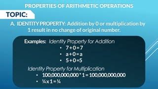 PROPERTIES OF ARITHMETIC OPERATIONS PDF