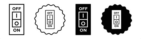 Electric Switch Icon Set Collection Electric Switch Outline Flat Icon 47540121 Vector Art At