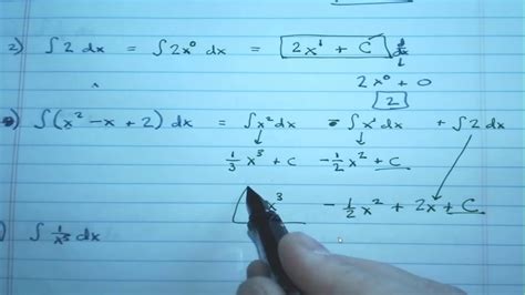 Basic Anti Derivative Examples Youtube