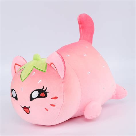 Aphmau Plushie Aphmau Strawberry Cat Meemeows Pillow Plush Doll 10 Inch