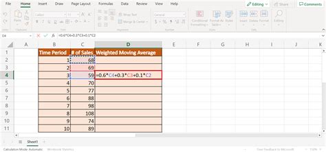 How To Find Weighted Moving Averages In Excel Sheetaki