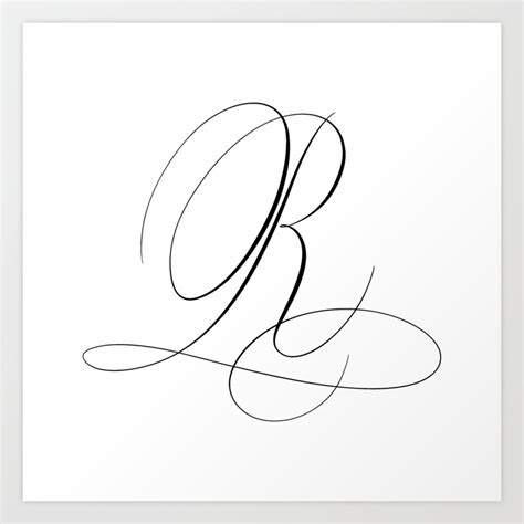 The Letter R In Cursive
