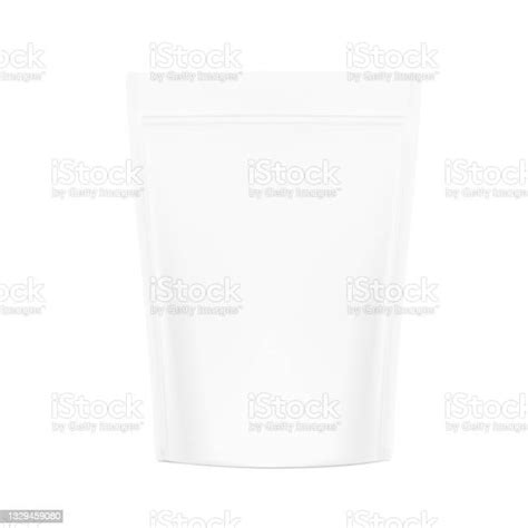 파우치 가방 모형 흰색 배경에서 격리된 벡터 그림입니다 스탠드업 파우치에 대한 스톡 벡터 아트 및 기타 이미지 스탠드업 파우치 알루미늄 3차원 형태 Istock