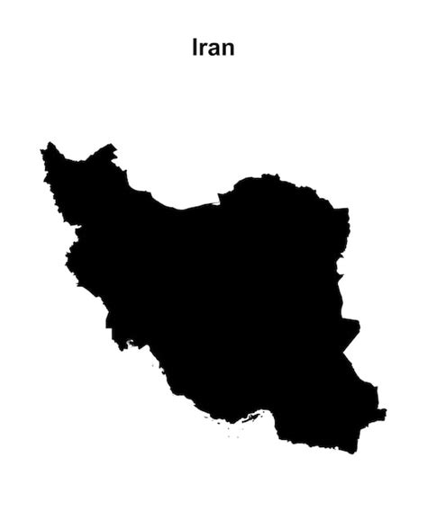 Premium Vector Iran Blank Outline Map