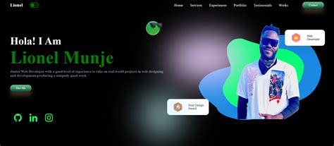 Github Lmunjeresponsive Reactjs Mobweb Portfolio Website This Is A