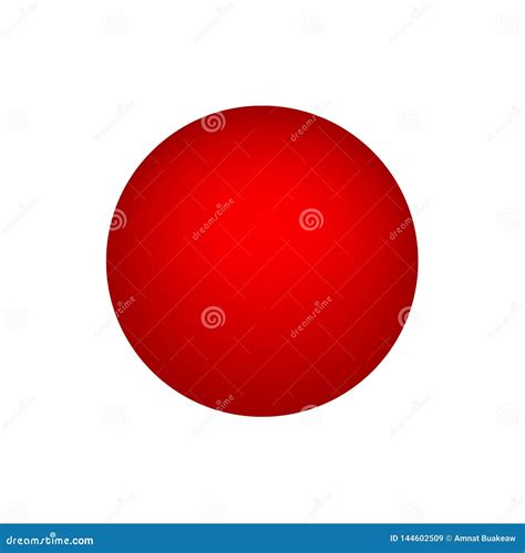 Red Sphere Basic Simple 3d Shapes Isolated On White Background Geometric Sphere Icon 3d Shape