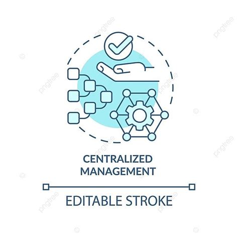 Centralized Management Turquoise Concept Icon Centralized Professional Web Vector Centralized
