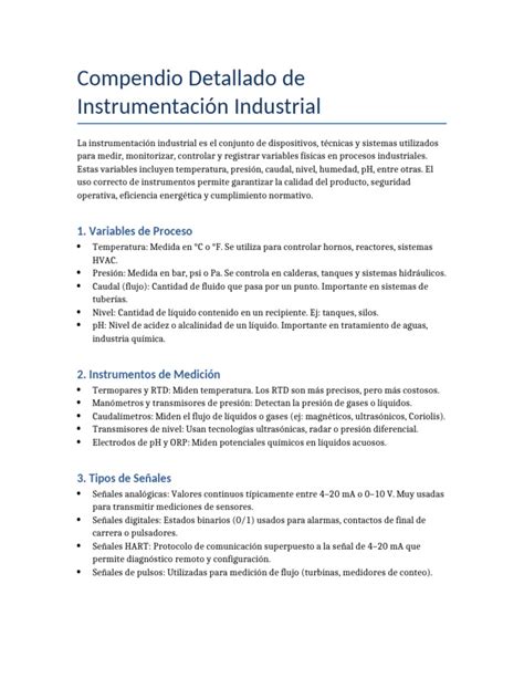 Compendio Instrumentacion Industrial Pdf Solenoide Scada