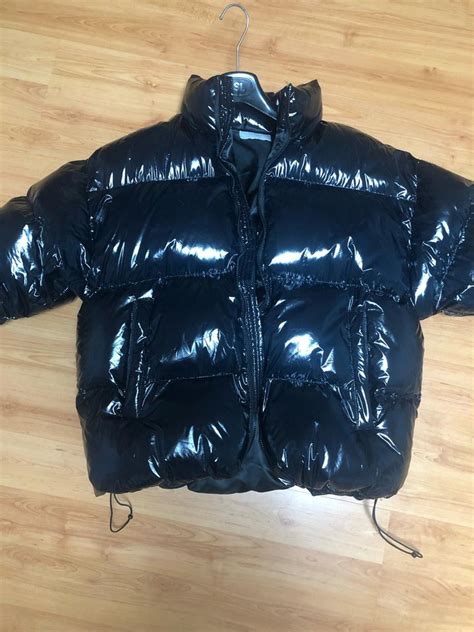 [f]에나멜 글로시 유광 패딩 숏패딩 세컨웨어 헬로마켓