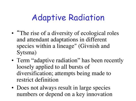 Adaptive Radiation Definition