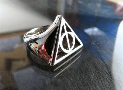 Heavy Solid Sterling Harry Potter Deathly Hallows Ring By