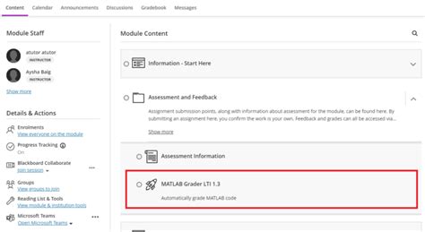 Getting Started With MATLAB Grader How To Access Your Assessment Quiz