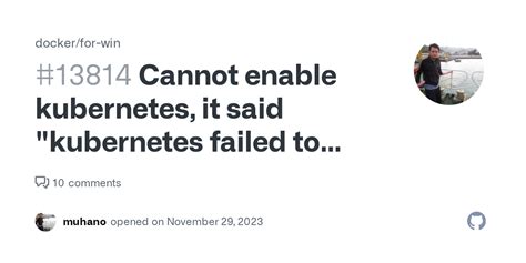 cannot enable kubernetes it said kubernetes failed to start with red symbol in the ui · issue