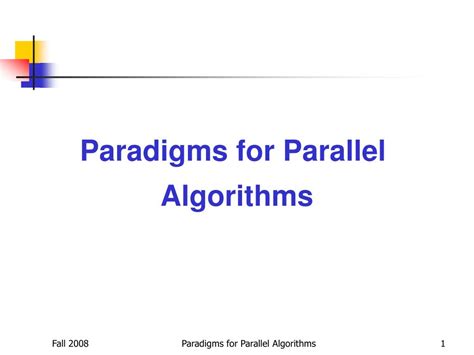 Ppt Paradigms For Parallel Algorithms Powerpoint Presentation Free Download Id 4741550