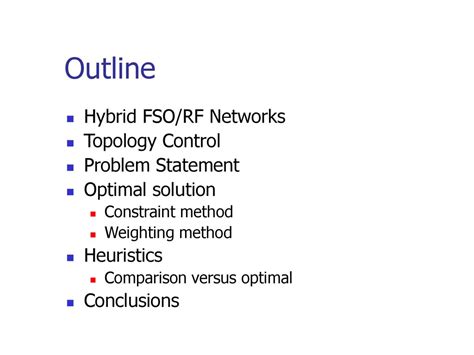 multi objective optimization for topology control in hybrid fso rf