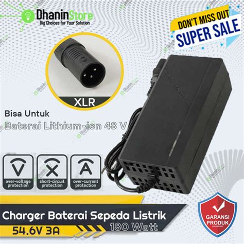Promo Adaptor Charger Baterai Lithium Sepeda Listrik Universal Xlr V A Jakarta Barat