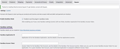 Testing The Woocommerce Square Extension In Sandbox Mode Documentation