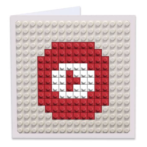 Youtube Pixel Art Build On Greeting Card Brik