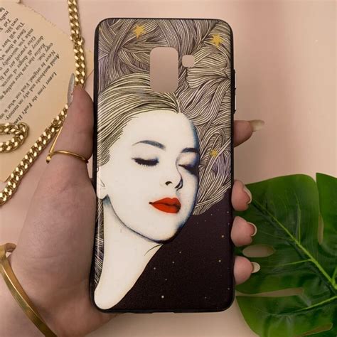 قاب گوشی Galaxy A8 Plus سامسونگ دور ژله ای طرح فانتزی دختر کد 40924
