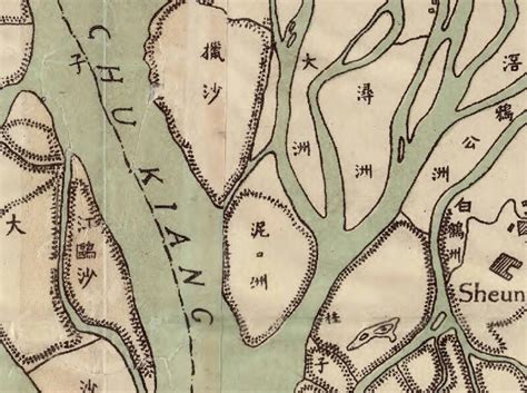 1922年东江河道图 历史地图网