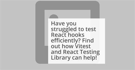 React Jobs On Linkedin Test Your React Hooks With Vitest Efficiently