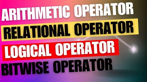 Operator Postfix And Infix Operator Relational Operator Logical