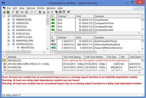 download and install dependency walker on windows 8
