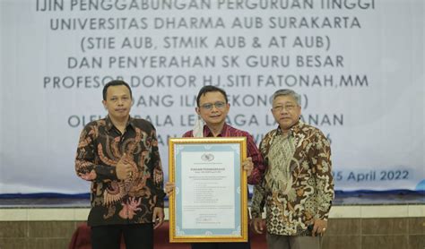 Penggabungan Perguruan Tinggi Aub Surakarta Filkom Undha Aub Surakarta