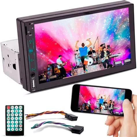 Central Multimidia 7pol Mp5 Usb Esp Bt Moldura Câmera Ré