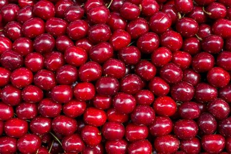 Premium Photo Fresh Red Cherry Berry Abstract Fruit Colorful Pattern