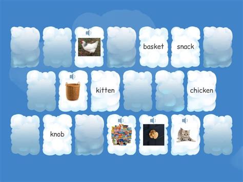 Closed Syllable Match Up Matching Pairs