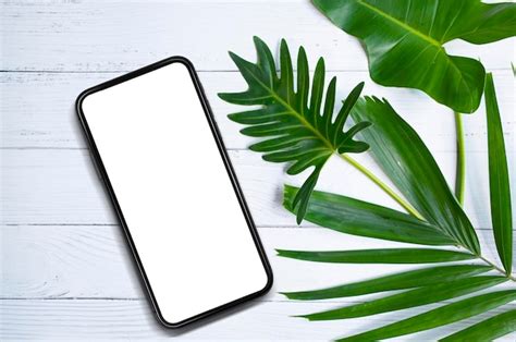 Premium Photo Blank Of Mobile Phone On Table