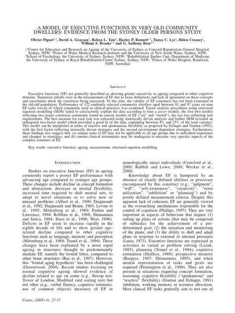 Executive Functions Descargar Gratis Pdf Mental Chronometry Factor Analysis