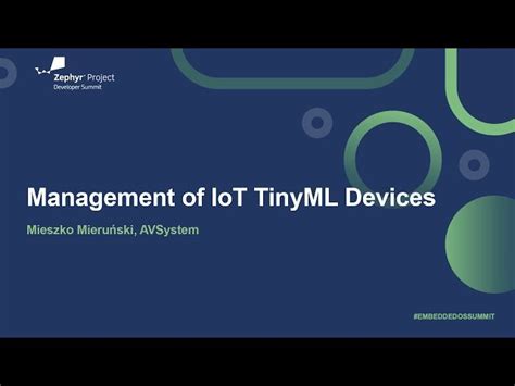 Free Video Management Of Iot Tinyml Devices From Linux Foundation Class Central