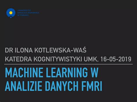 Machine Learning W Analizie Fmri Ppt