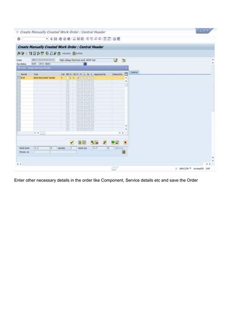 Sap Pm Wcm Enhanced Model Entire Process Flow With Sap Screenshots