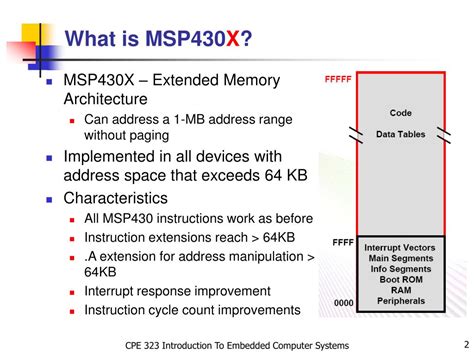 ppt cpe 323 introduction to embedded computer systems the msp430x architecture powerpoint