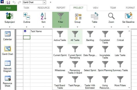 Overview Filters Project Plan